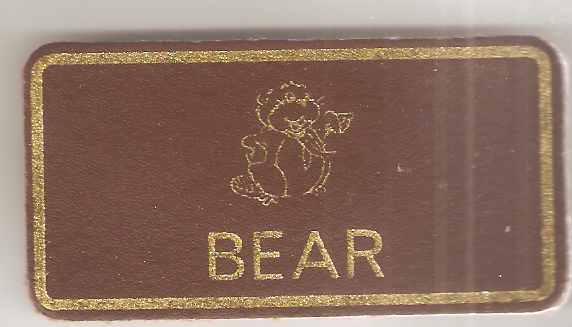 Bear, Beaver Leaders Leather Name Badge, Tan – Badges & Things ...