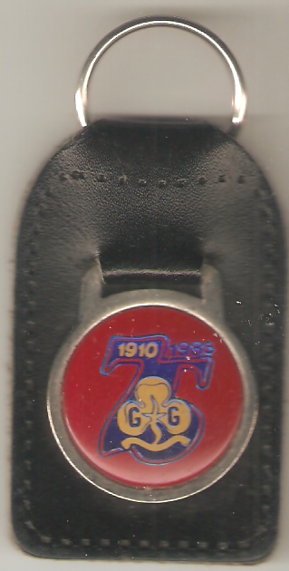 Guides 75 yrs Leather Key Fob and domed badge – Badges & Things ...