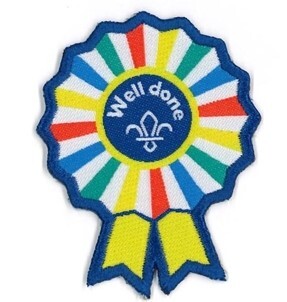 Well Done Badge, rosette shape – Badges & Things | Coventry Scout Shop