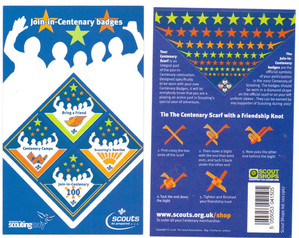 Join-in Centenary 4 Badges set – Badges & Things | Coventry Scout Shop