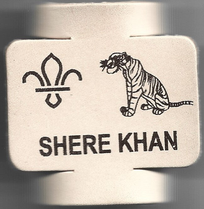 Shere Khan Name Woggle, Natural – Badges & Things | Coventry Scout Shop