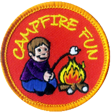 Campfire Fun, 50mm fun badge, Boy – Badges & Things | Coventry Scout Shop