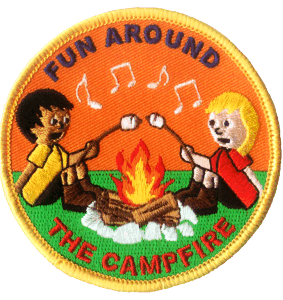 Fun Around the Campfire, 75mm fun badge – Badges & Things | Coventry ...